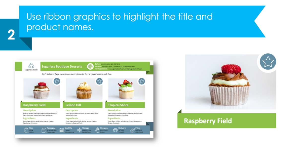 Food Product One-pager Redesign in PowerPoint